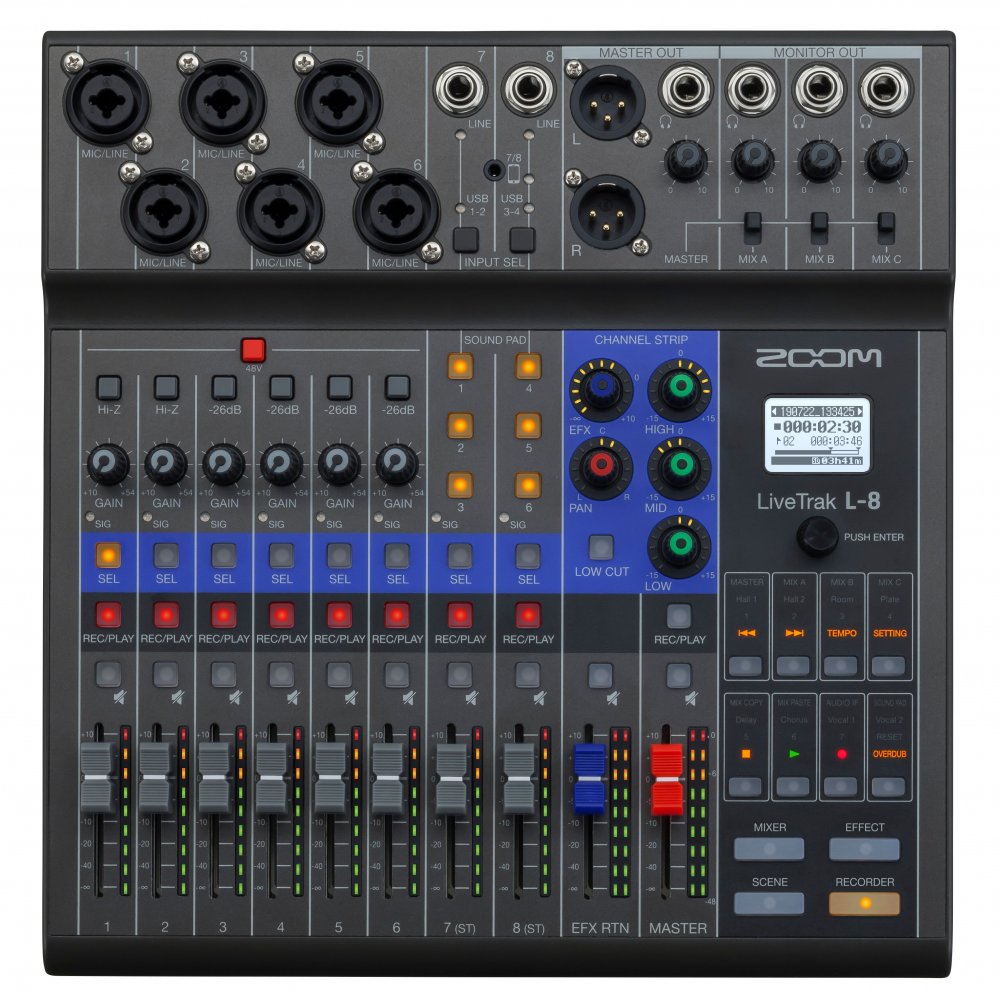 Buy ZOOM LiveTrak L-8 - Digital mixers | Canada Authorized dealer ...